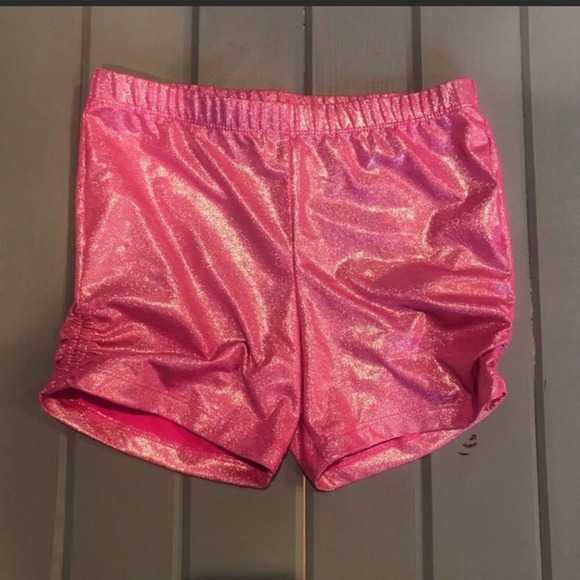 danksin | Bottoms | Danskin Pink Sparkle Dance Shorts L 12 | Poshmark